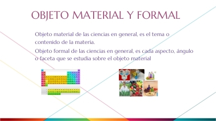 objeto material y formal